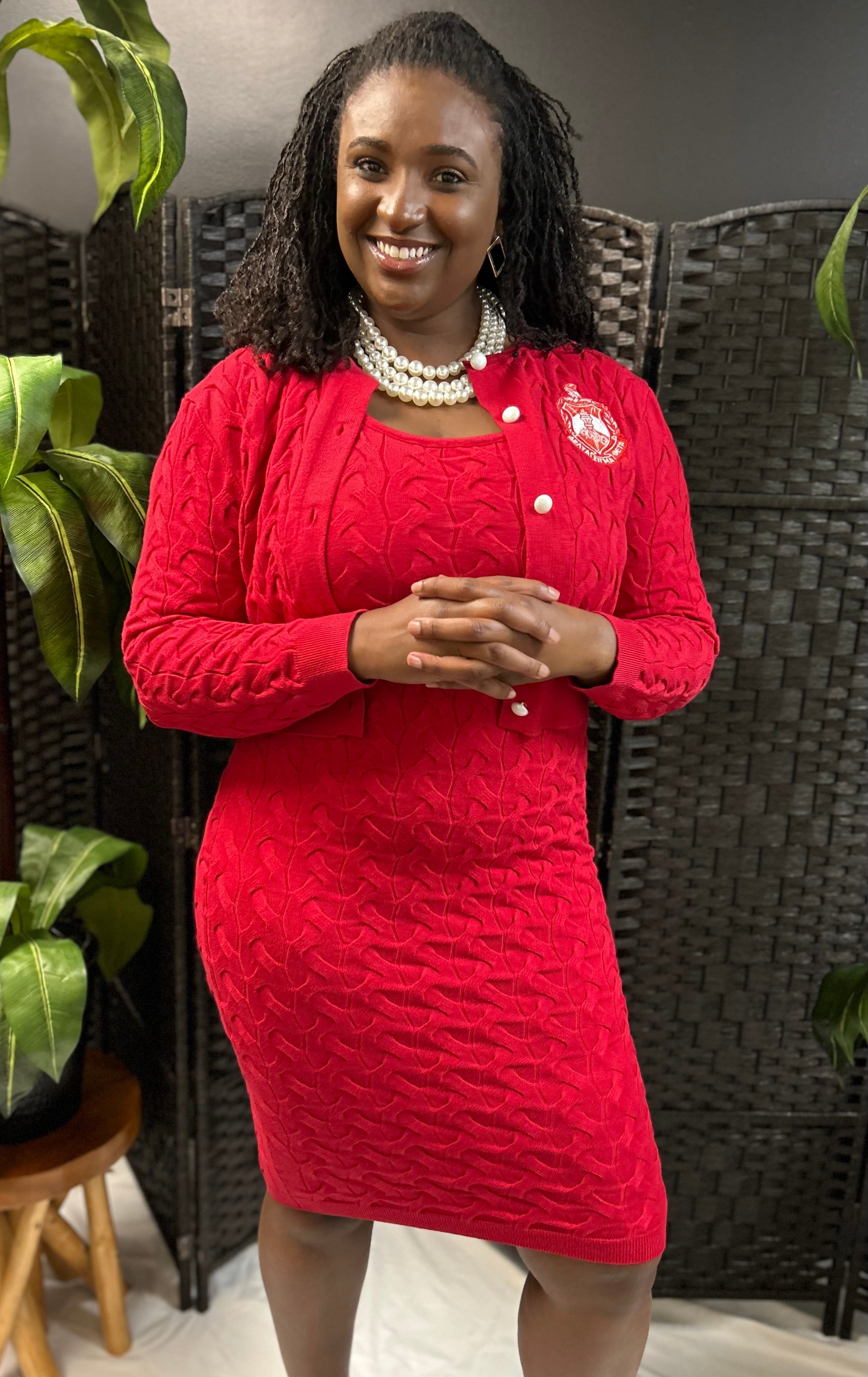 The Power Knit Dress Set - Delta – Diggin Her Roots Boutique