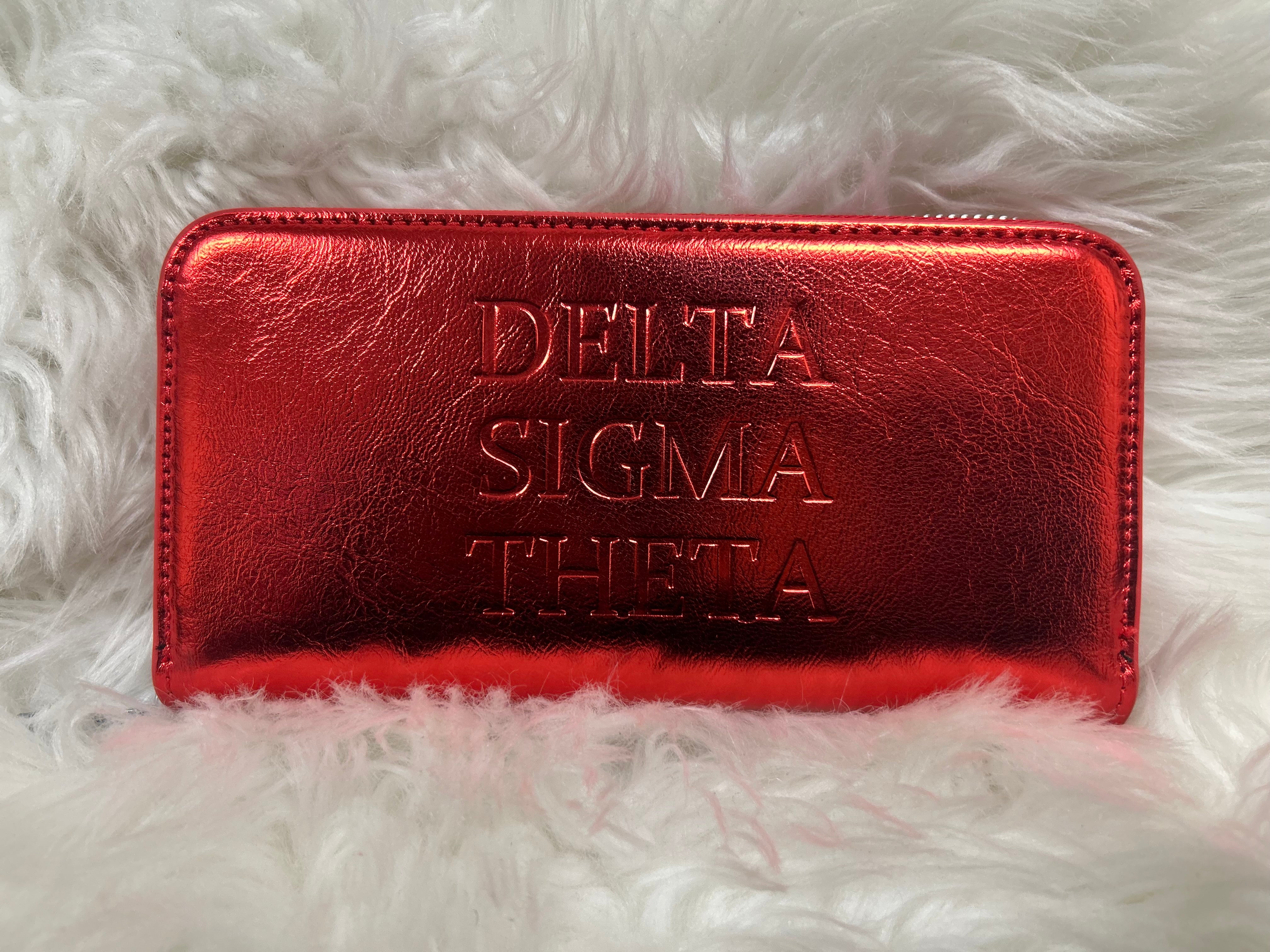 Delta Sigma Theta Metallic wallet – Diggin Her Roots Boutique